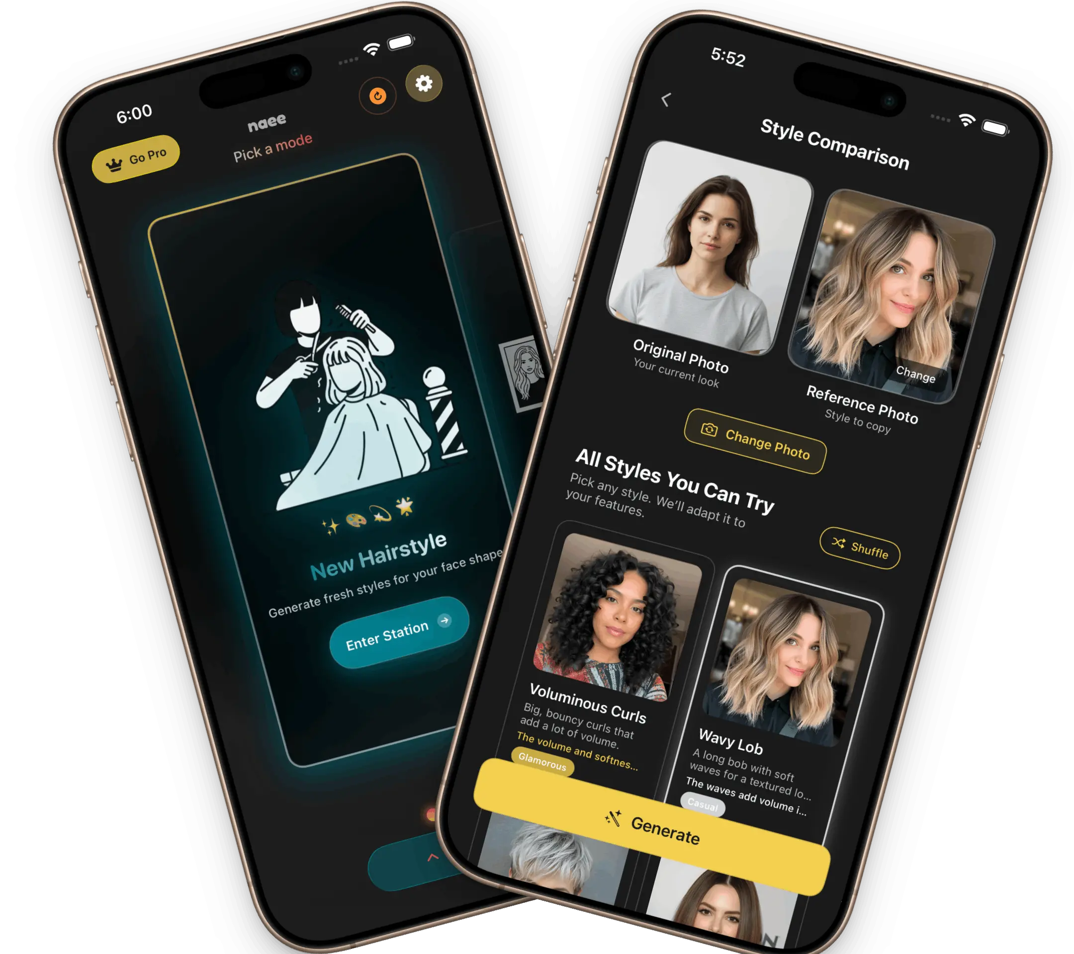 Naee - AI Hairstyle Try-On & Virtual Hair Color App